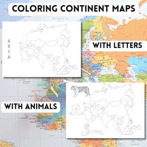 Coloring Maps Bundle for Kids Printable Maps, Coloring Animals, Busy ...