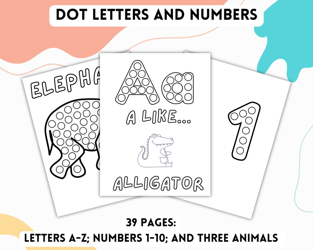A-Z Do a Dot Printable, Dot Marker Alphabet & Numbers, Preschool ...
