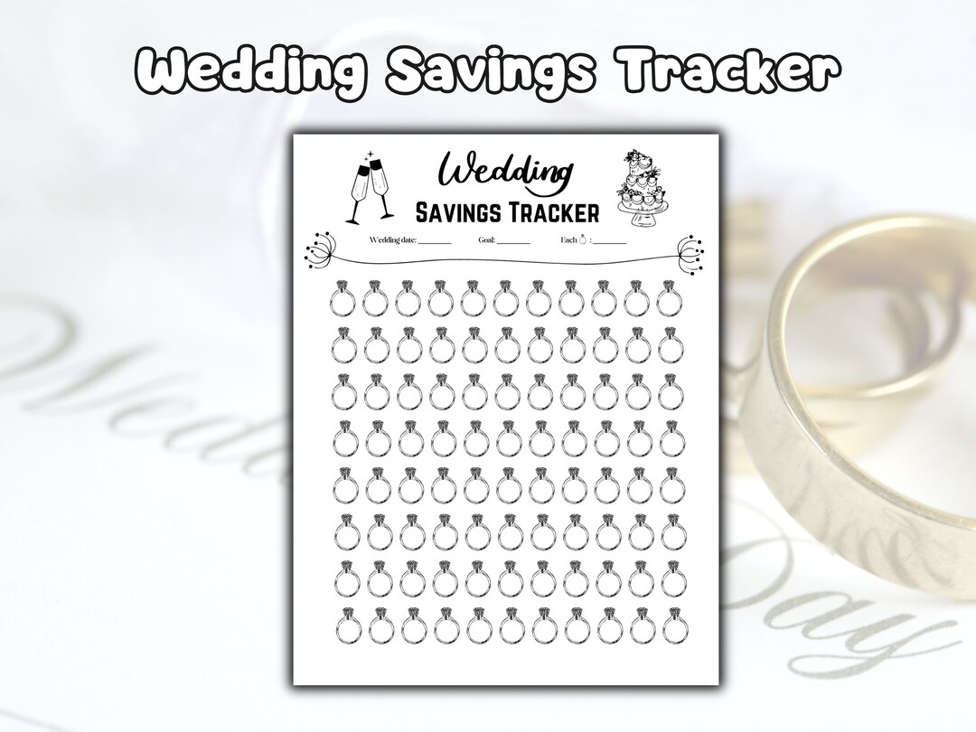 Wedding Savings Tracker, Printable Budget Planner (digital Download) - Etsy