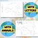 Continent Maps Coloring Pages – Kids' Educational Activity (digital ...