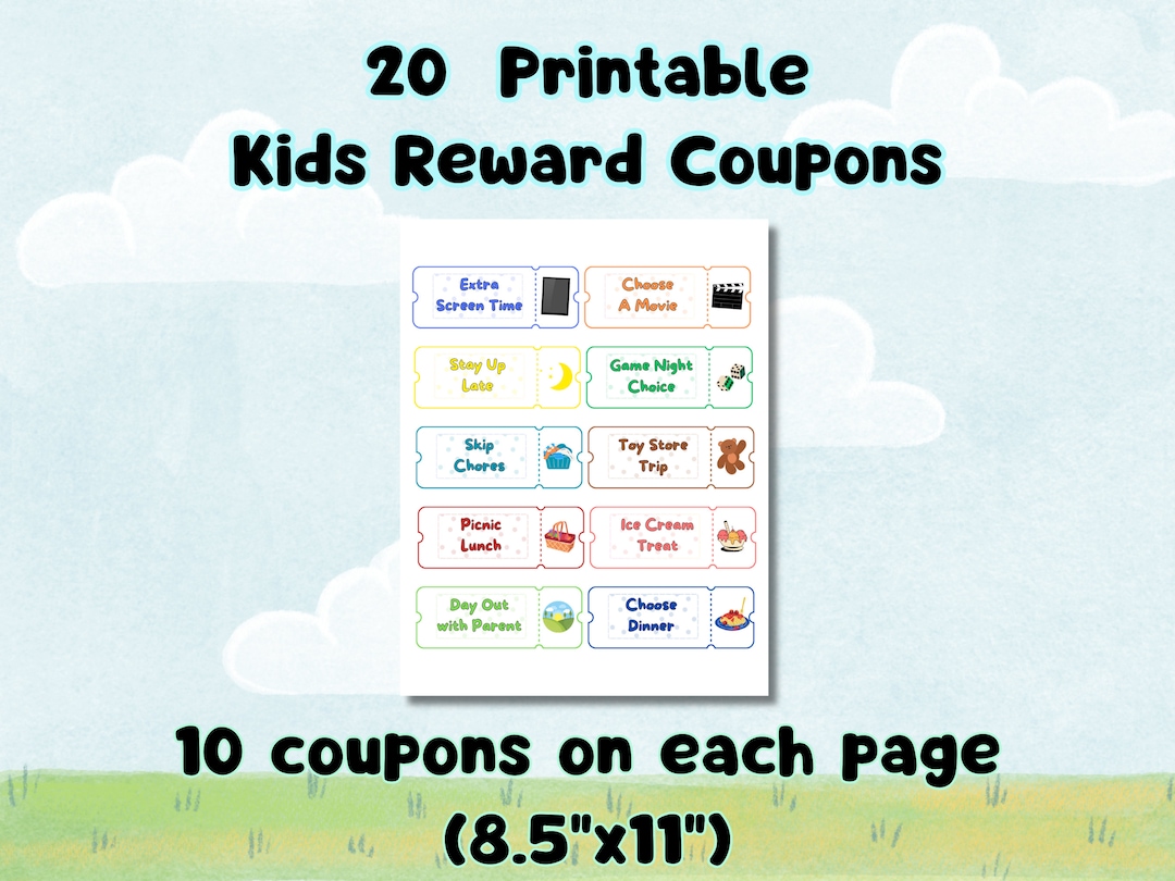 Rewarding Kids With Coupons: Printable Behavior Incentives for Positive ...