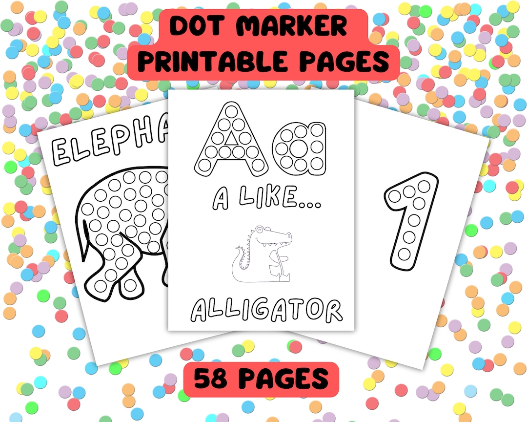 Dot Marker Printable for Toddlers, Preschool Coloring Activities ...