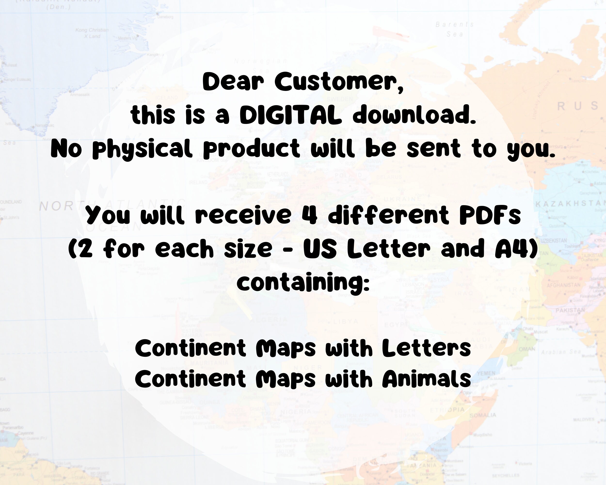 Continent Maps Coloring Pages – Kids' Educational Activity (digital ...