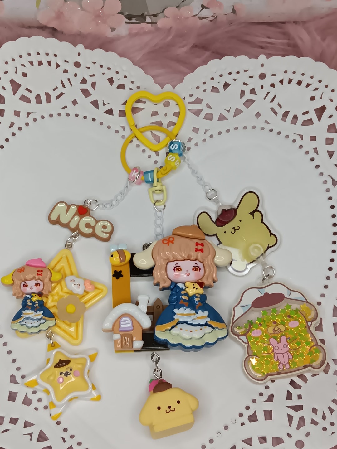 Hand-crafted Pom Pom Purin Inspired Keychain/purse Charm - Etsy