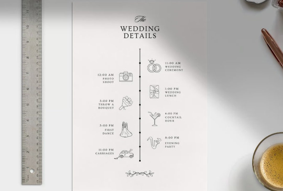 Fully Editable Wedding Day Plan - Etsy