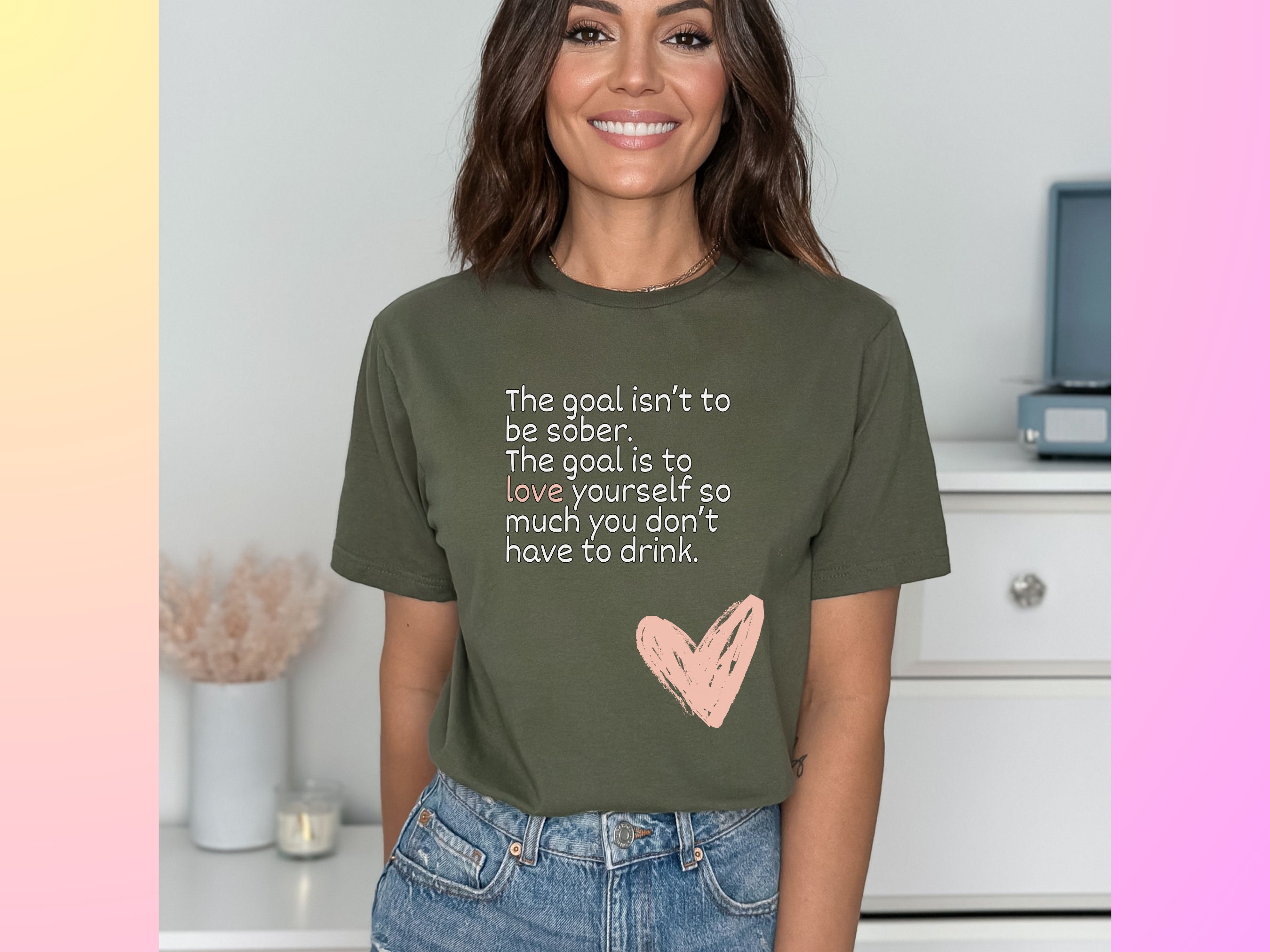 Love Yourself Mental Health Awareness Shirt, Motivating Apparel Wife ...