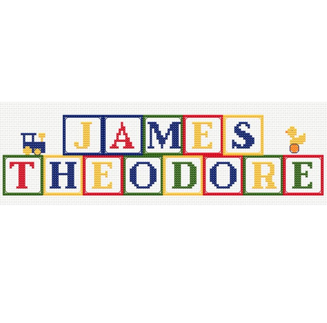Custom Baby Name Cross Stitch Pattern: Personalized Nursery Embroidery ...