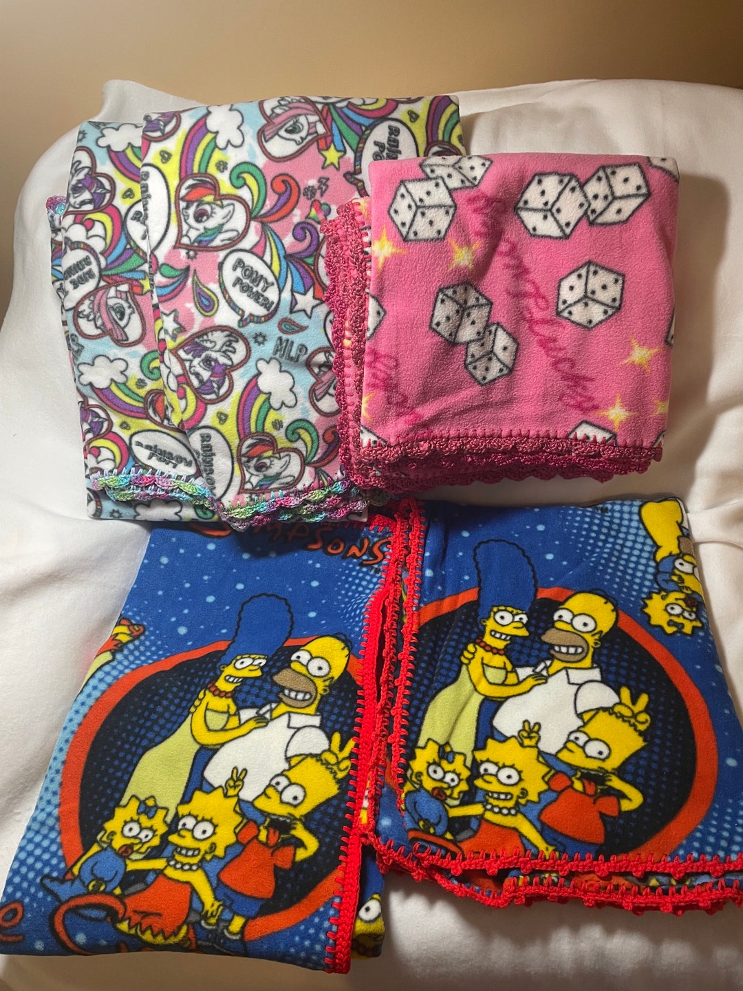 Themed Throw Blankets Simpsons My Little Pony Dice - Etsy