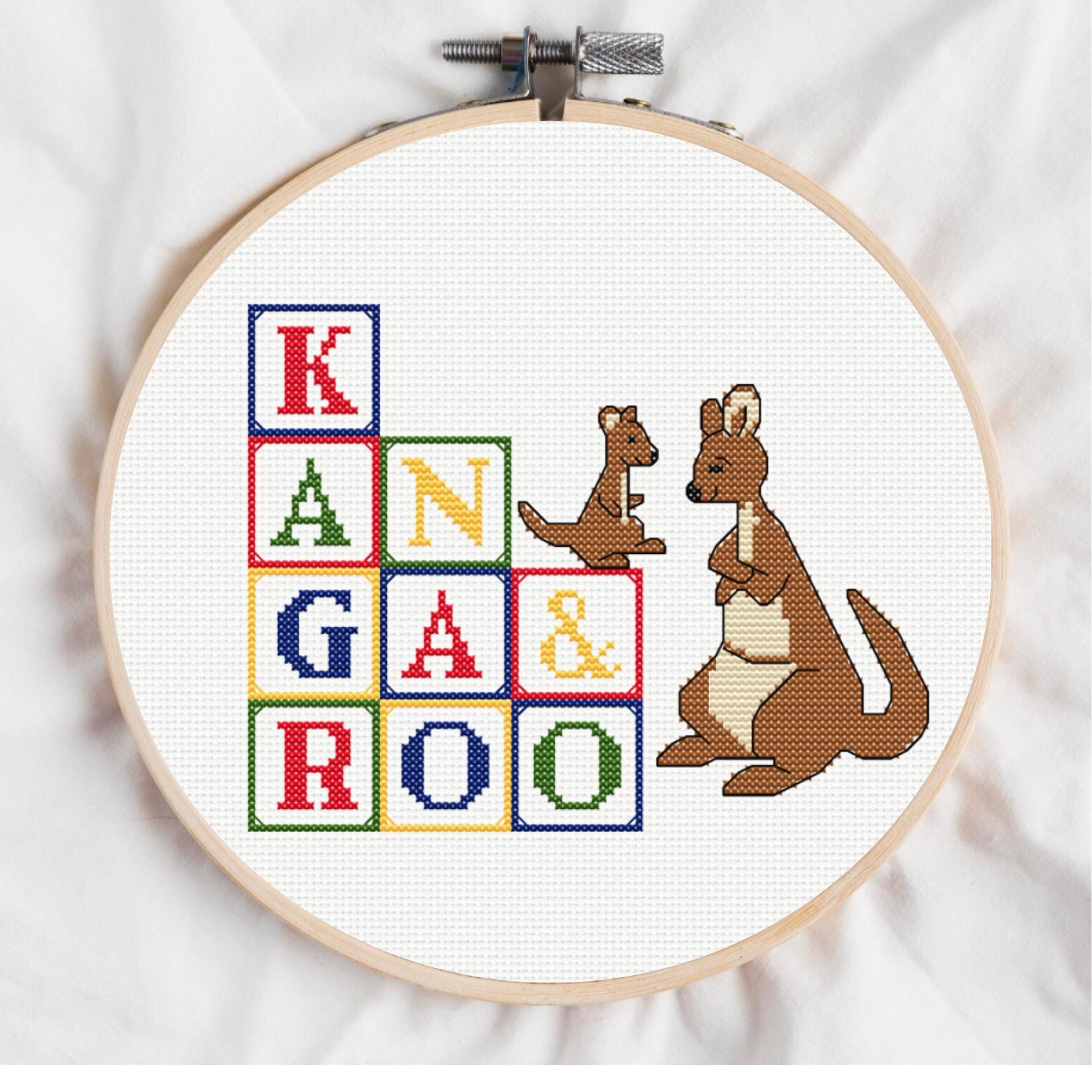 Kanga And Roo Cross Stitch