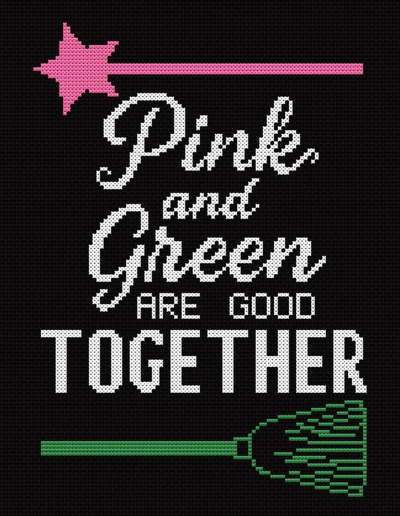 Glinda and the Wicked Witch Cross Stitch Pattern: Good Together ...
