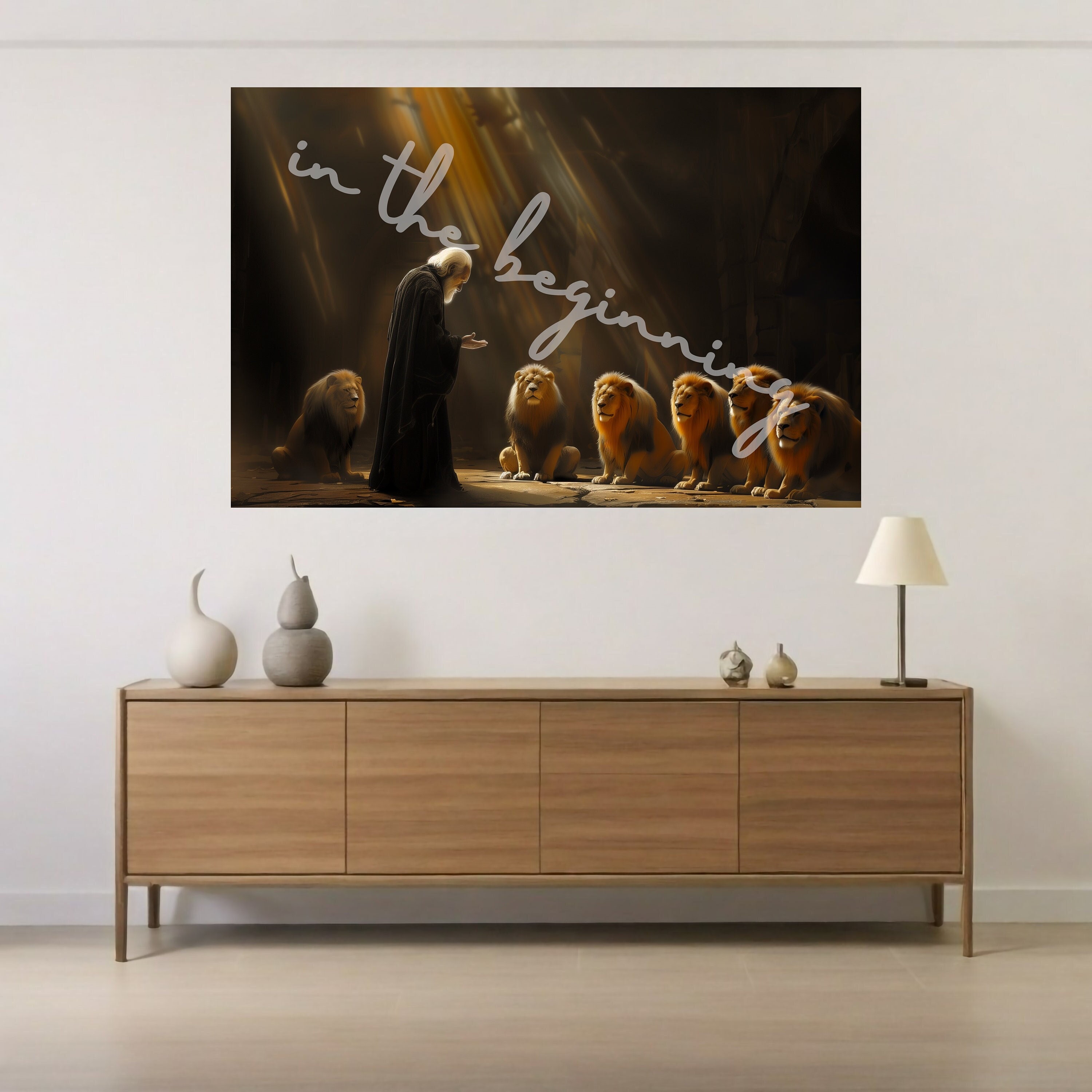 Daniel in the Lions Den Digital Download, Christian Art, Wall Art ...