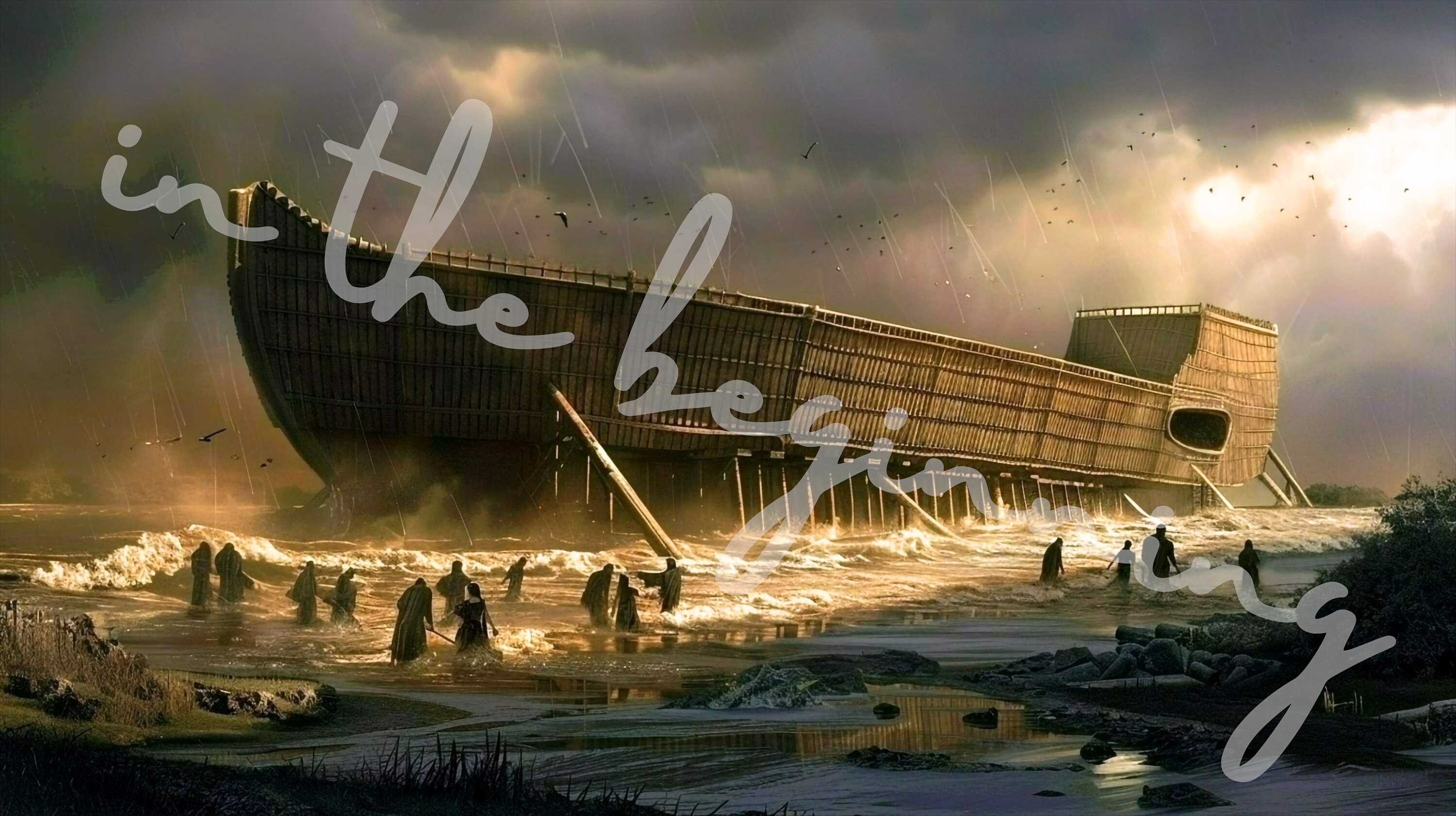 Noah's Ark Digital Art, Christian Art, Wall Art, Biblical Painting, PNG ...