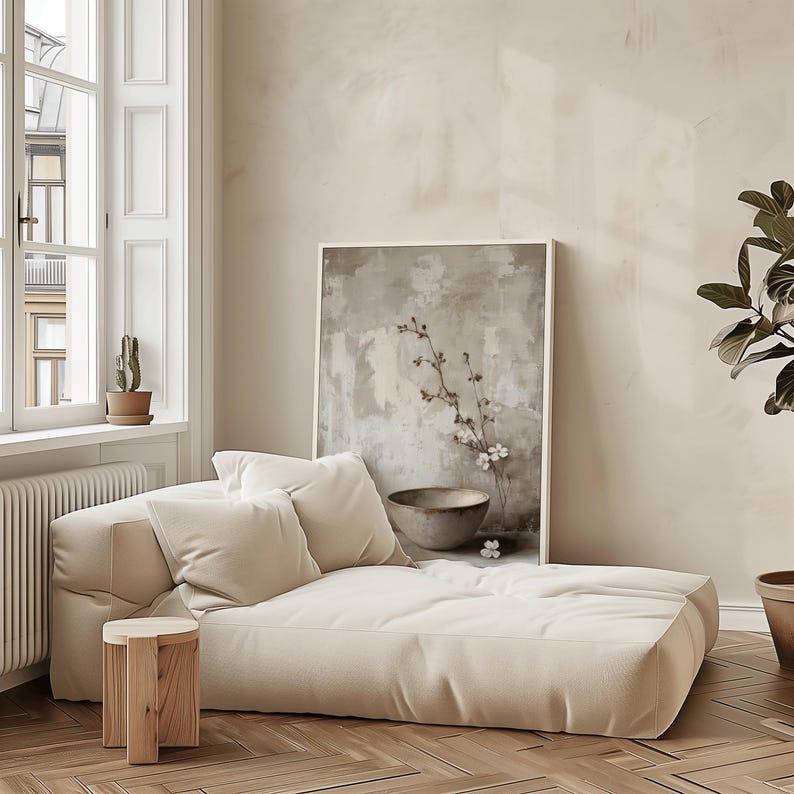 Set of 3 Wabi Sabi Wall Art, Japandi Abstract Prints Bundle, Modern ...