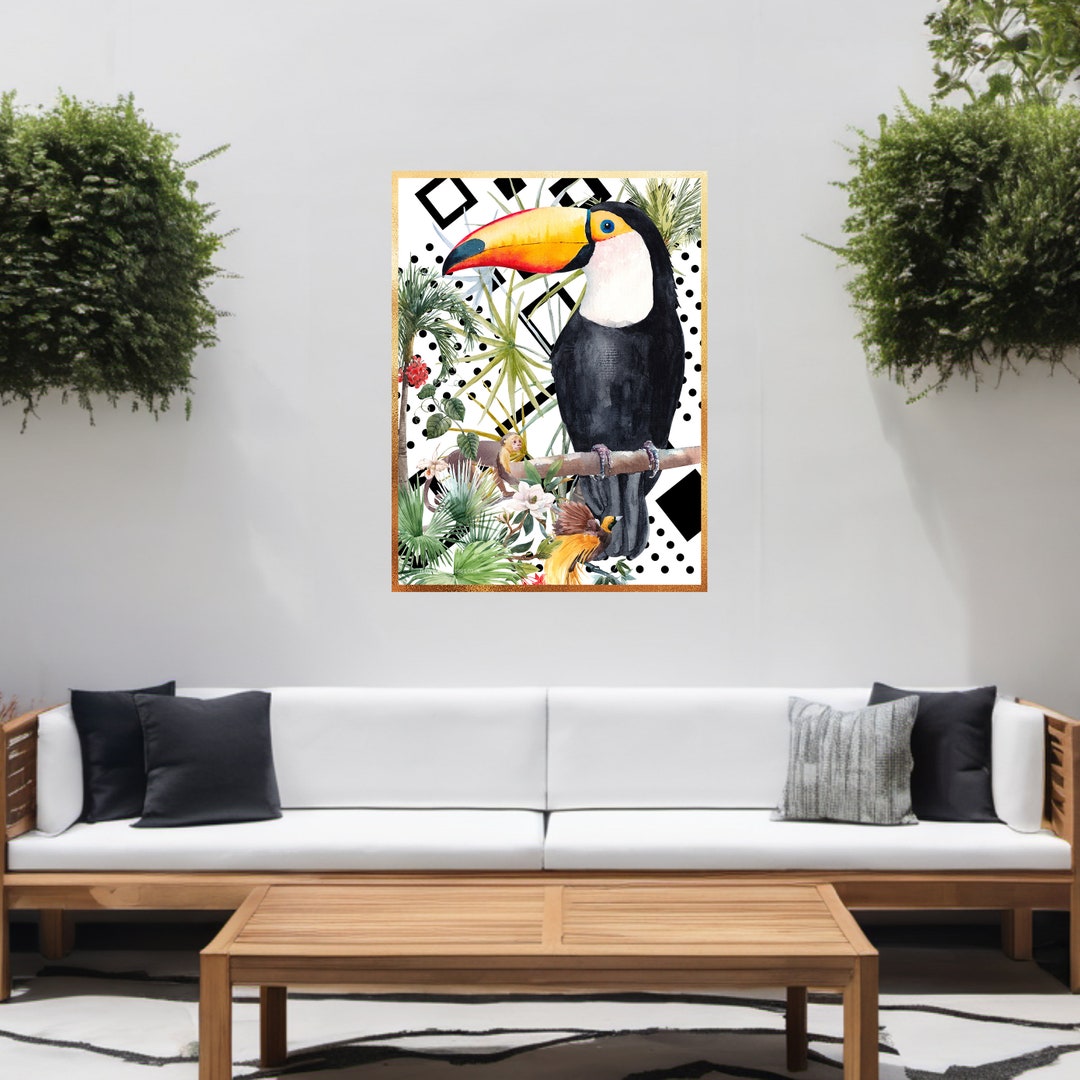 Toucan Artwork, Garden Wall Art, Outdoor Decor, Tropical Bird ...