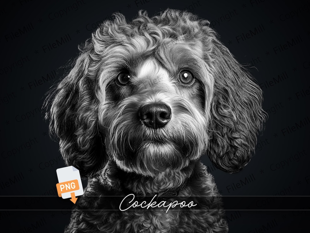 Cockapoo PNG File – Transparent Design for Sublimation, Laser Engraving ...