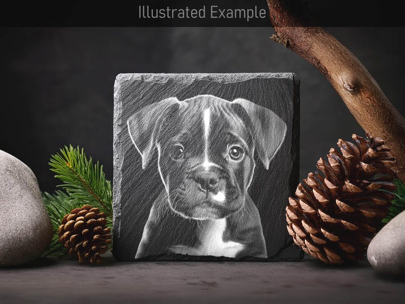 Boxer Dog Laser Engraving PNG Files: Illusion Art, Slate Coasters ...