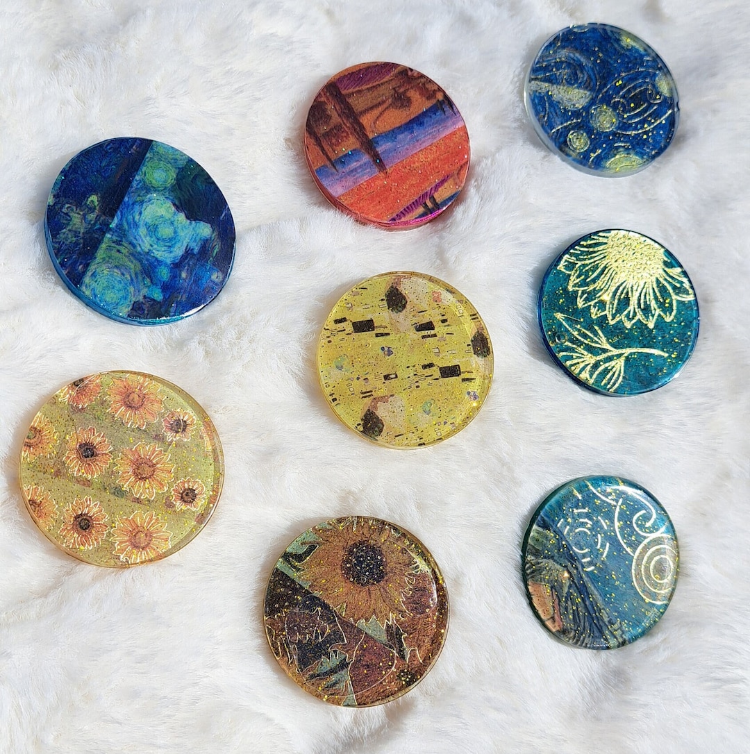 Awesome Artistic Magnets Set of 8 Sunflowers, Van Gogh, Gustav Klimt - Etsy