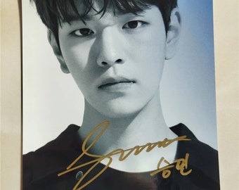 Stray Kids Kim Woojin Signed Photo ONLY ONE Authentic Autographed K-pop ...
