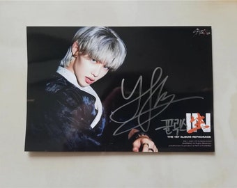 Stray Kids Kim Woojin Signed Photo ONLY ONE Authentic Autographed K-pop ...