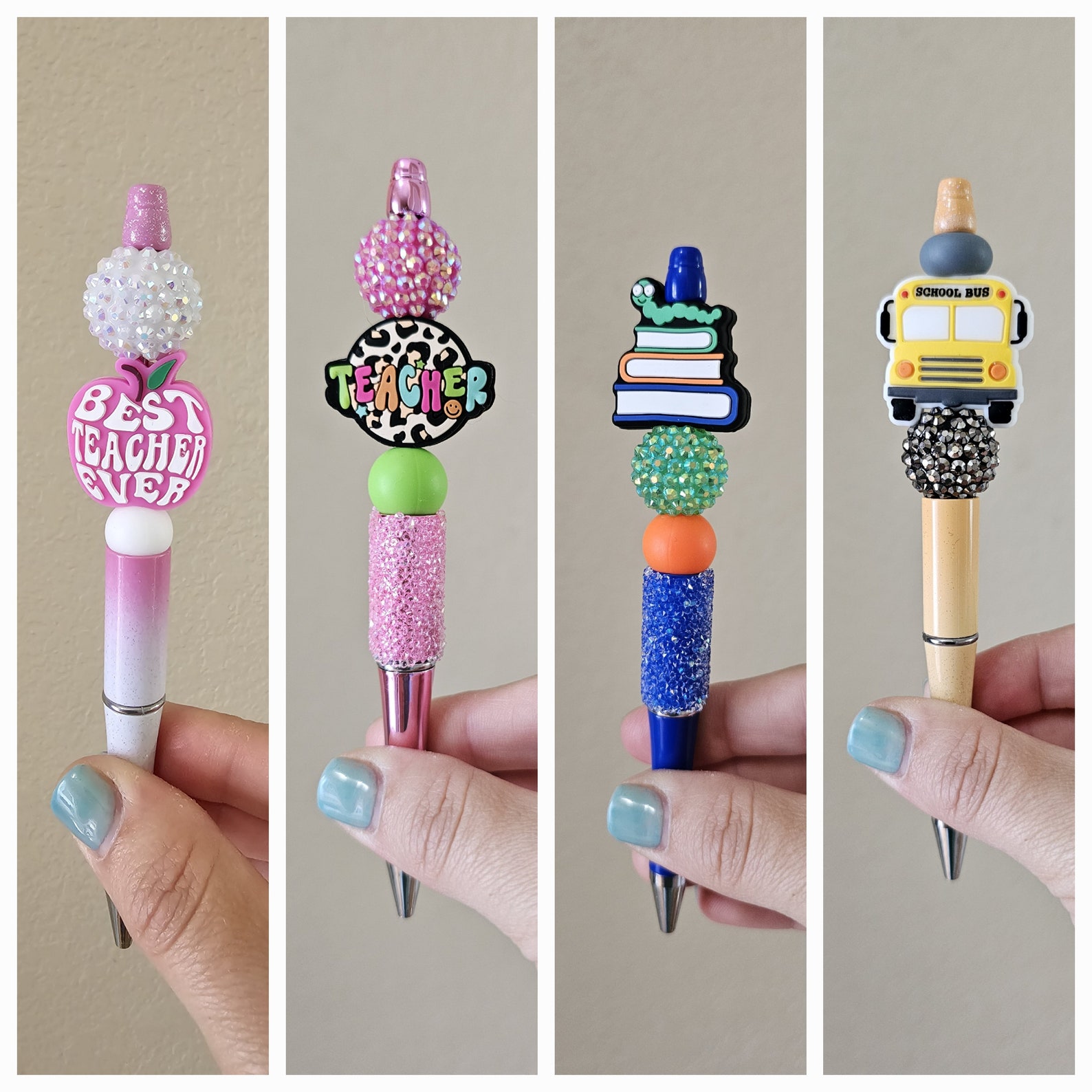 Beaded Pens Custom Pens Teacher Pens Teacher Appreciation Pens - Etsy