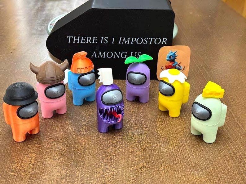 Among Us Figures Set: Magnetic Crew With Accessories- BOX 7 FIGURES - Etsy