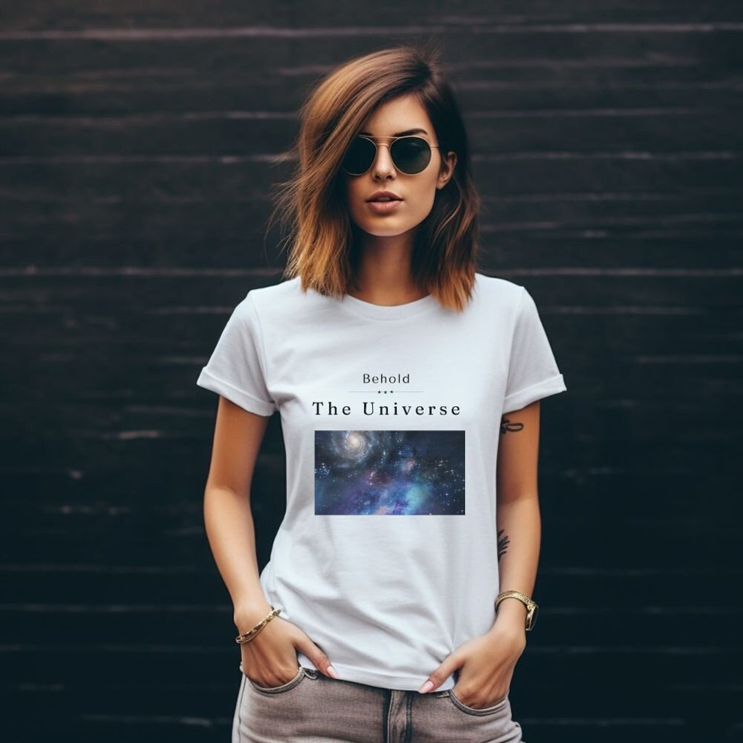 Astronomy Tshirt, Universe, Space Theme, Cotton Tee, Graphic T-shirt ...