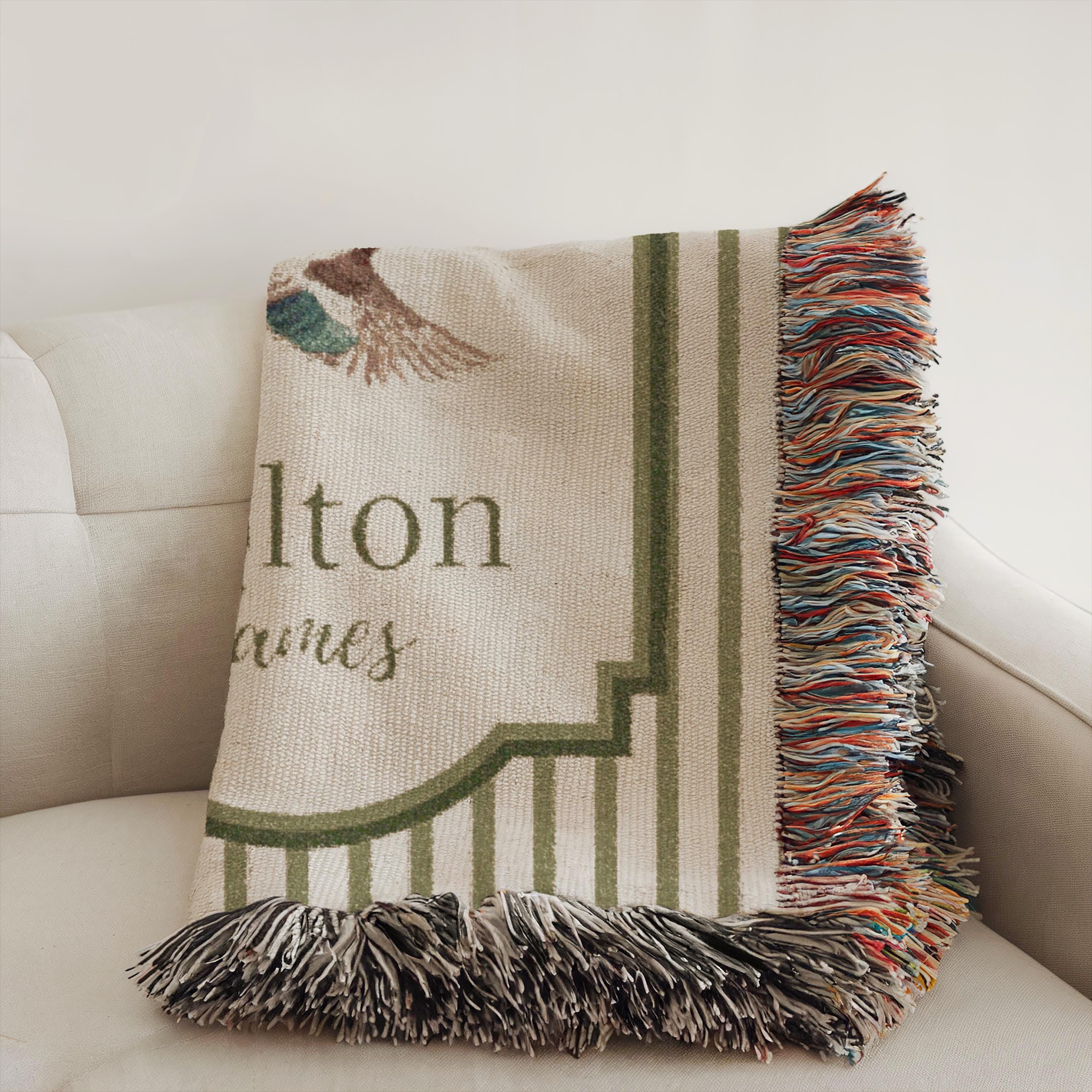 Personalized Mallard Duck Woven Throw Blanket With Name, Hunting Baby ...