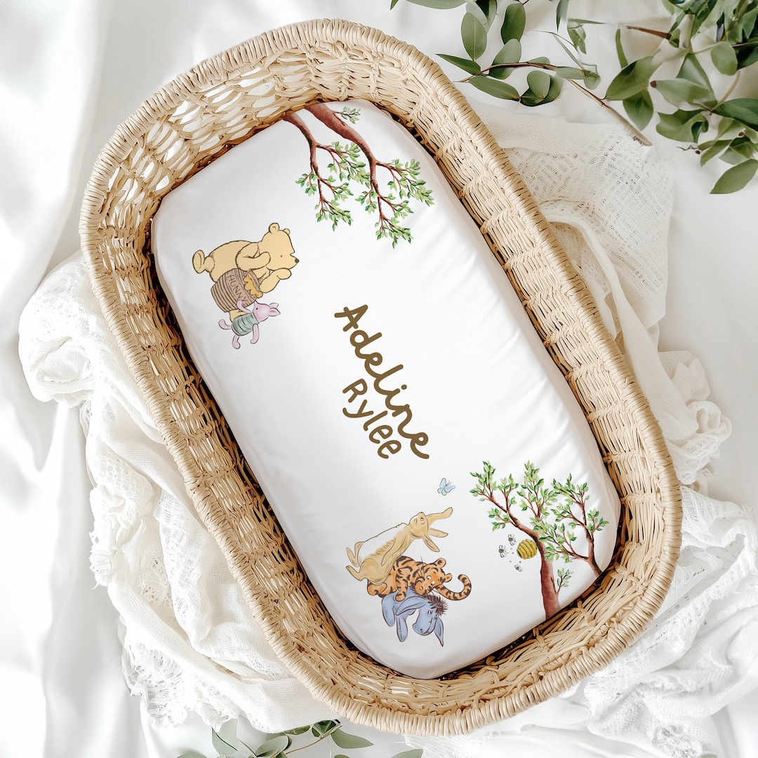 Winnie the Pooh Crib Bed Set, Classic Pooh Bear Blanket, Nursery ...