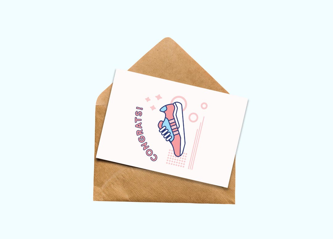 Running Race Congrats Post Cards (set of 10) - Etsy