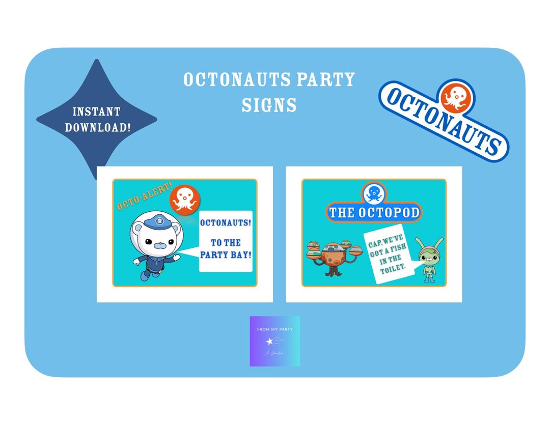Octonauts Themed Party Signs | Set of 2 | Digital Download - Etsy