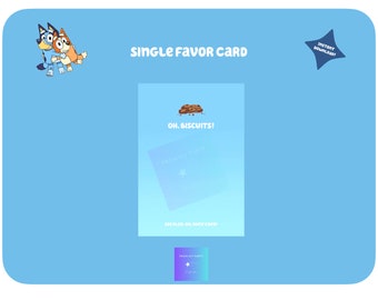 Blue Dog Themed Party Favor Cards | Stumpfest | Single Card | Digital ...