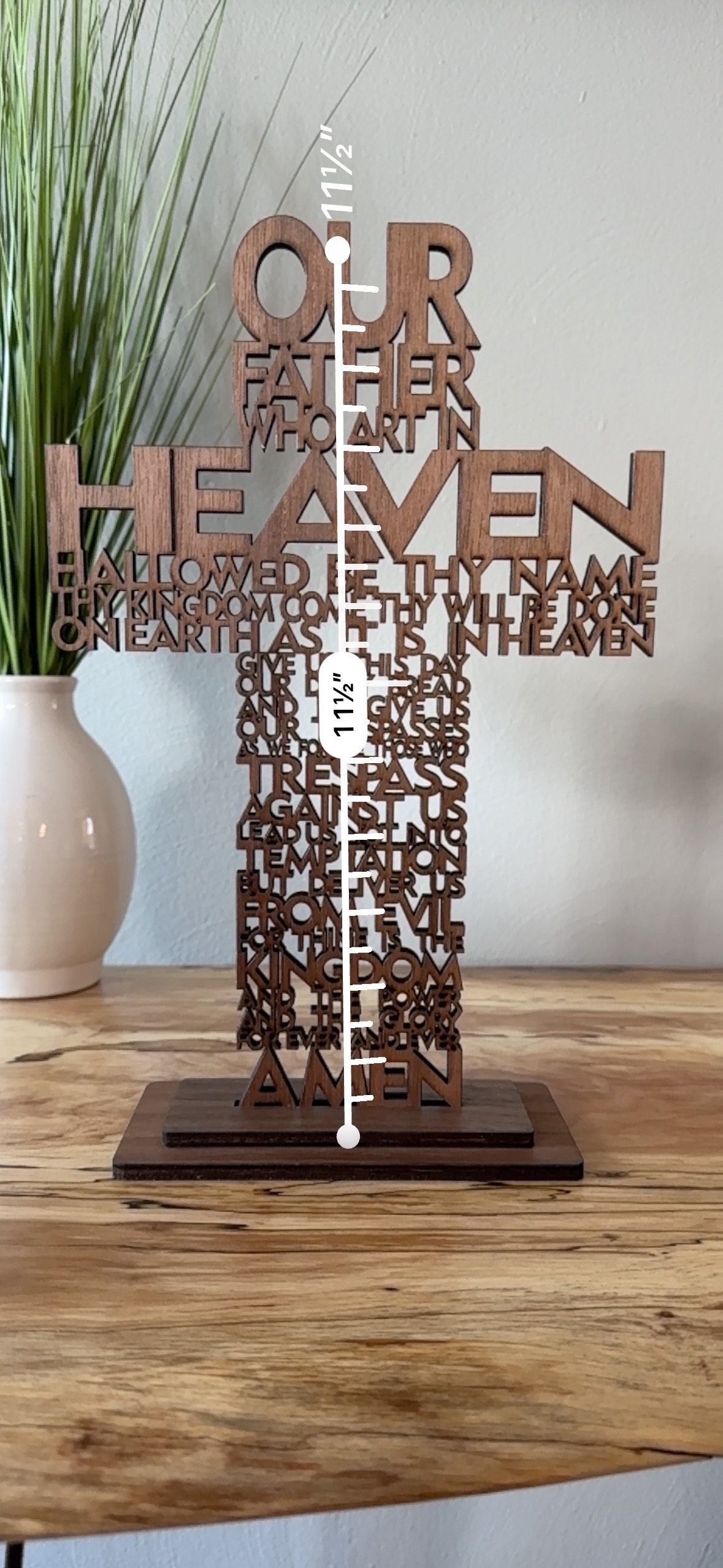 Lord's Prayer Cross Table Decor - Etsy