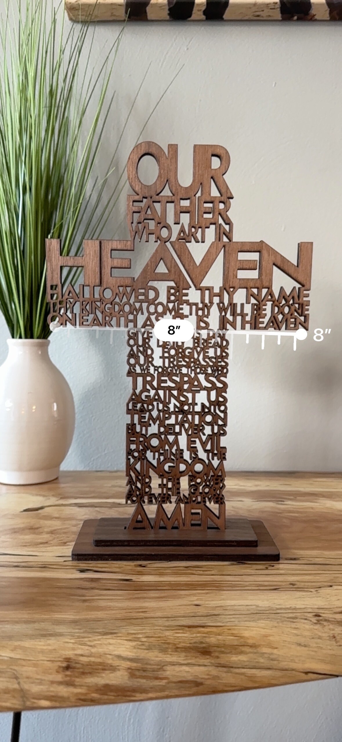 Lord's Prayer Cross Table Decor - Etsy