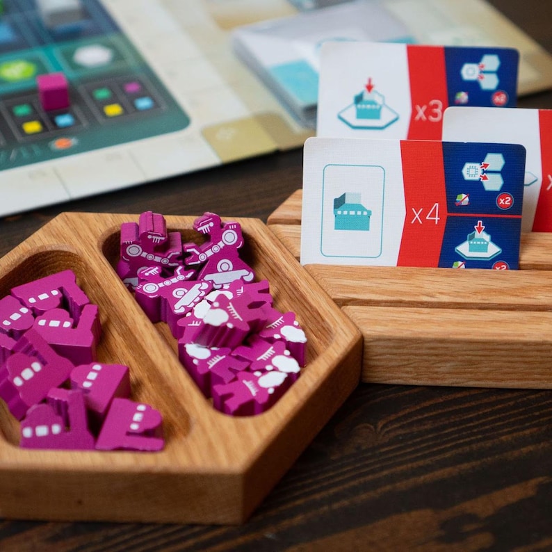 Handcrafted Wood Game Tray: Board Game Organizer, Catch All (5x4.33 ...