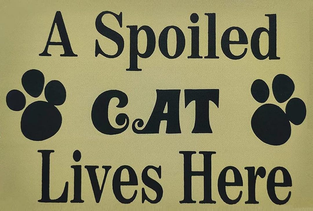 A Spoiled Cat Lives Here - Digital Download - Transparent Background ...