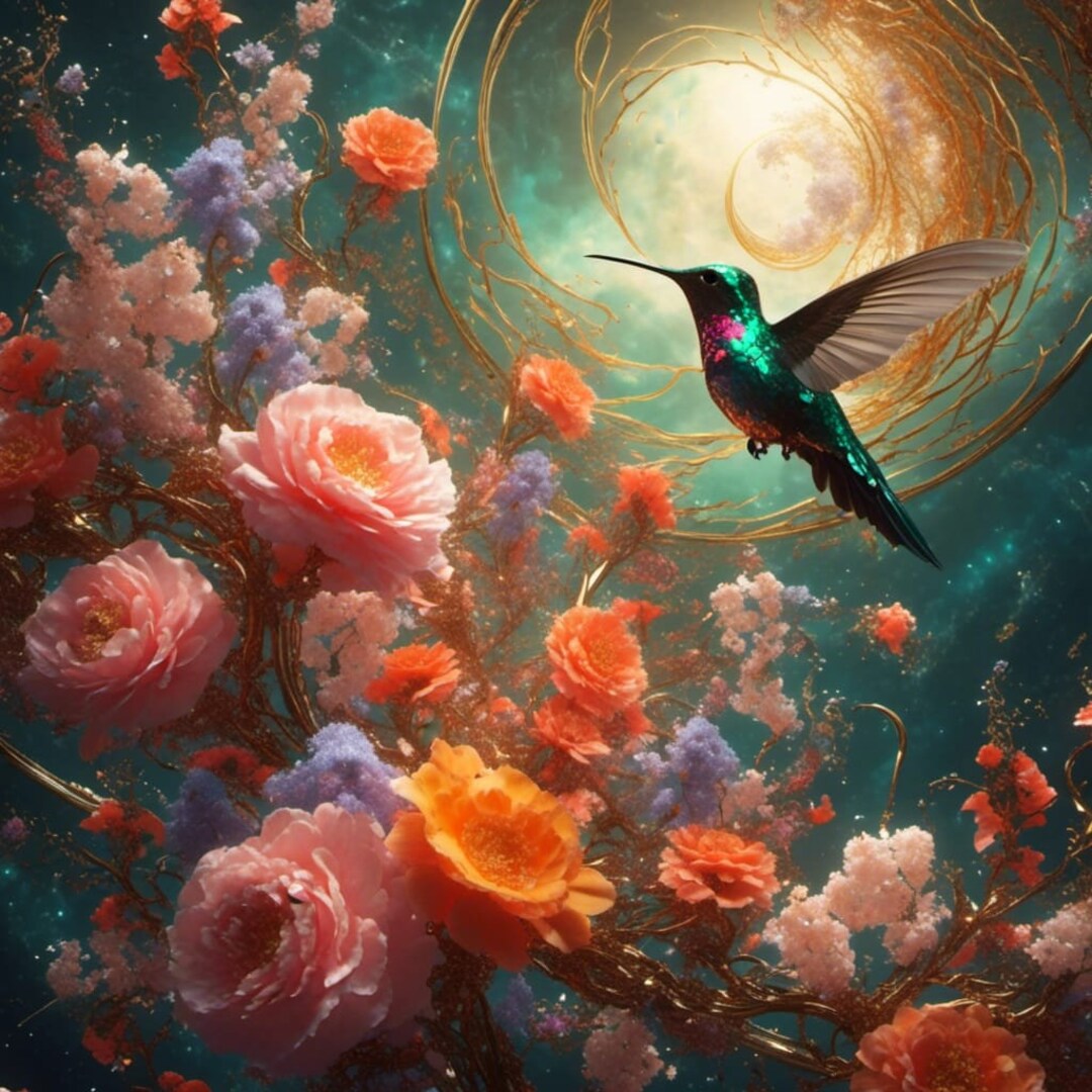 A Collection of Hummingbirds - Digital Download Art Poster, Canvas Print, Wall Art, Decoupage ...