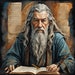 LOR Old Wizard With Books in Library Digital Download Art Print PLUS ...