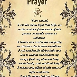 Curse Removal Prayer - Wicca Witch Printable Art (digital Download) - Etsy