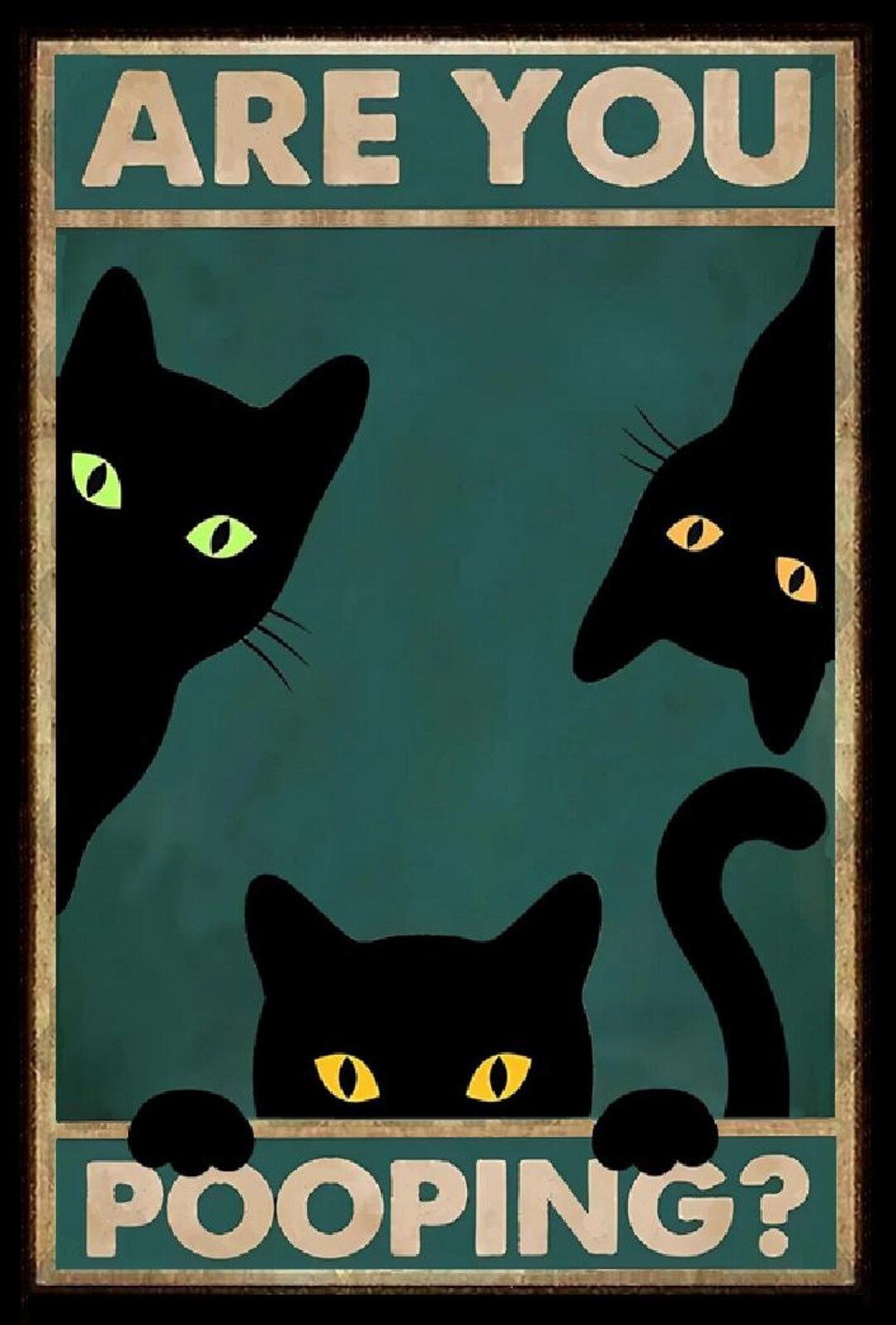 Black Cat Art - Are You Pooping- Butt Napkins - AI Enhanced Versatile ...