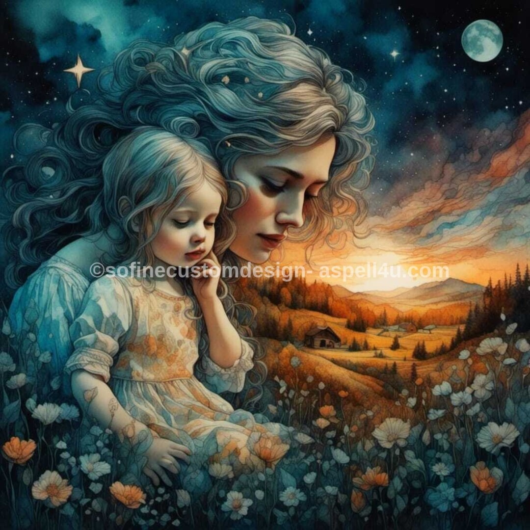 Mother and Child - Wicca Coven Art Display - Digital Download Poster ...