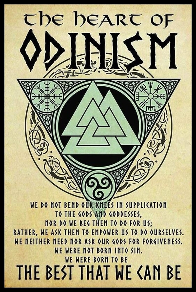 Vintage Viking Odinism Art – Norse Decor (digital Download) - Etsy