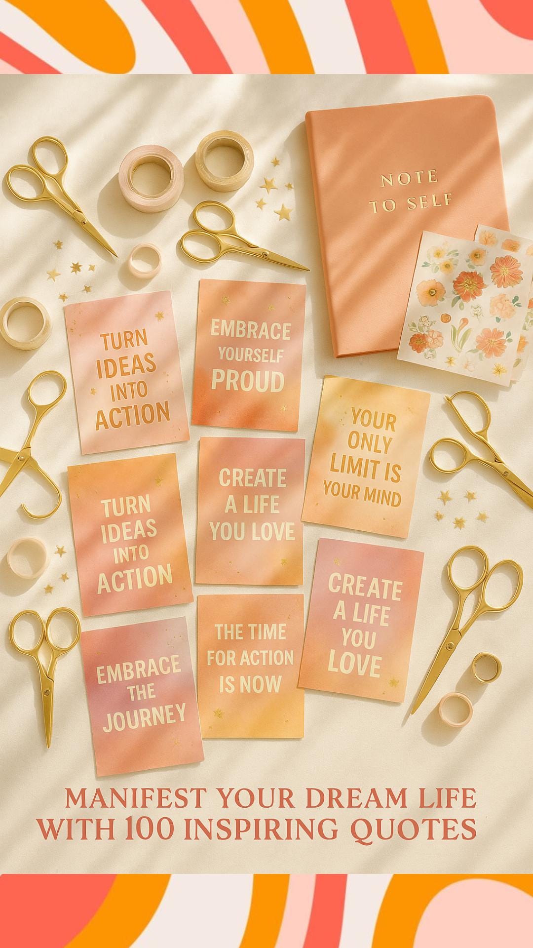 Inspirational Vision Board Kit | 100 Quote Cards (digital Download) - Etsy