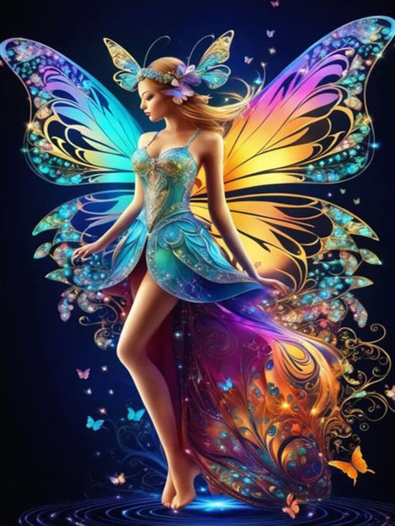 Full Image Fairy Extended Wings - AI Enhanced Hand Crafted Original ...