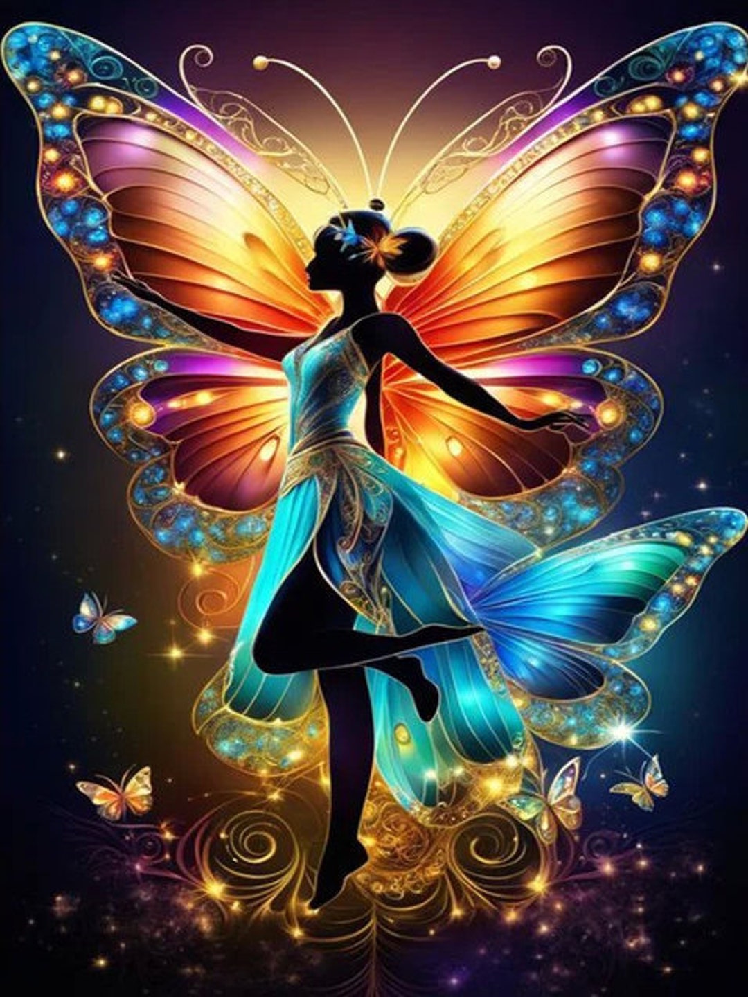Full Image Fairy Extended Wings - AI Enhanced Hand Crafted Original ...
