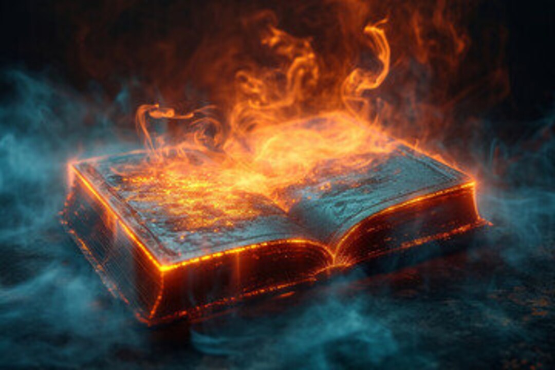 Burning Witch Book of Shadows Hand Crafted One of A Kind Video Digital ...