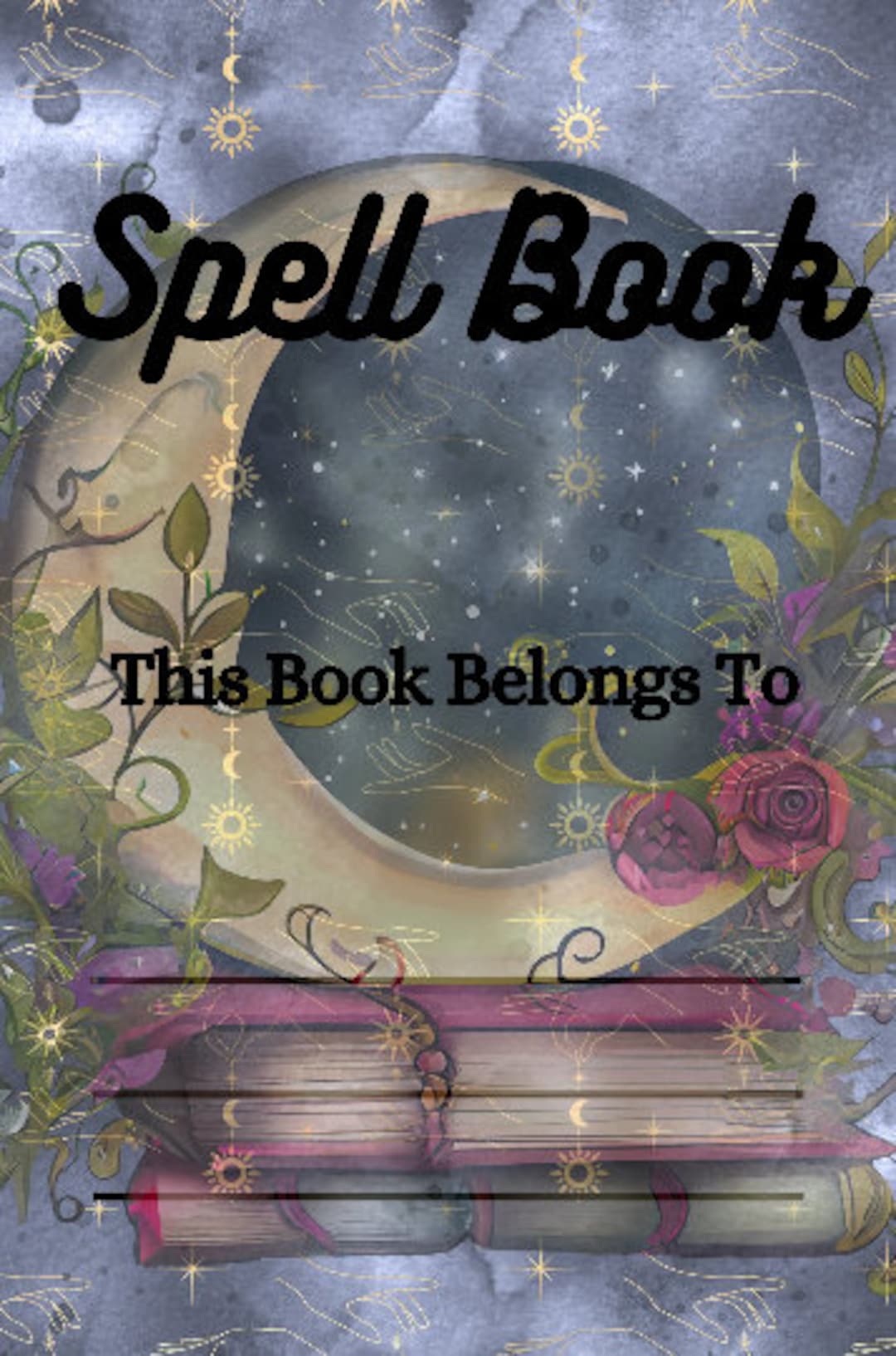 Editable Blank Spell Book Canva Template, Print Ready Files - Etsy
