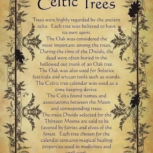 Norse Celtic Trees From the Old Gods - Wicca Art - Altar Display - Book ...