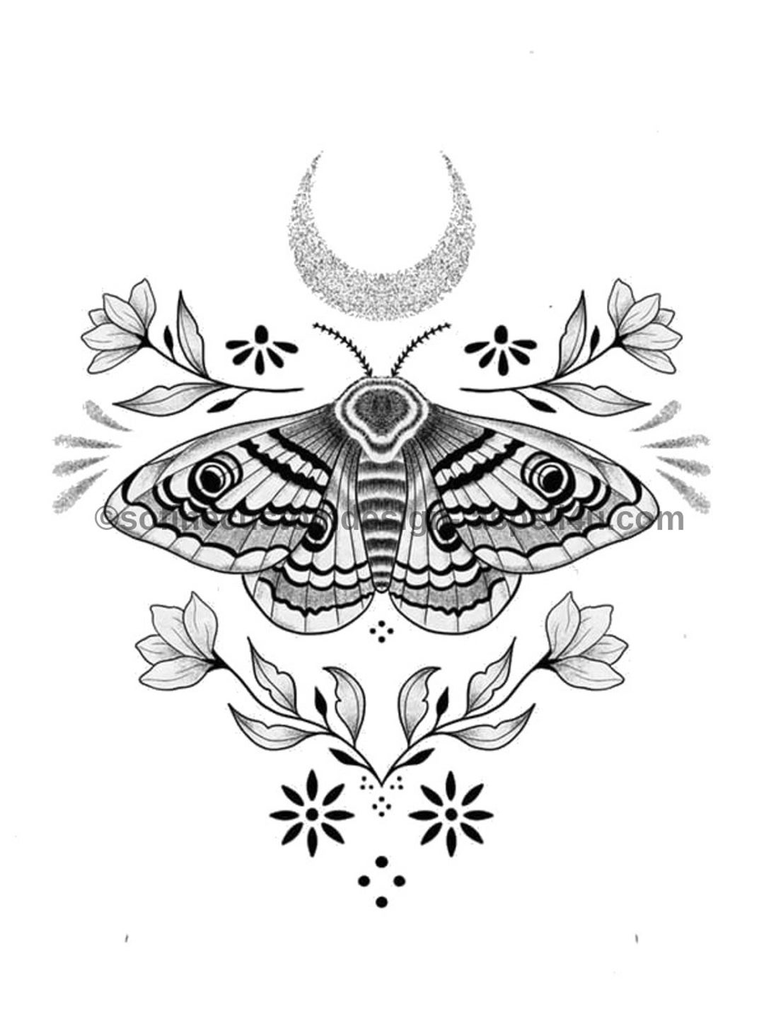 Deadhead Moth - Transparent Digital Download - Canvas Poster Fairy Core ...