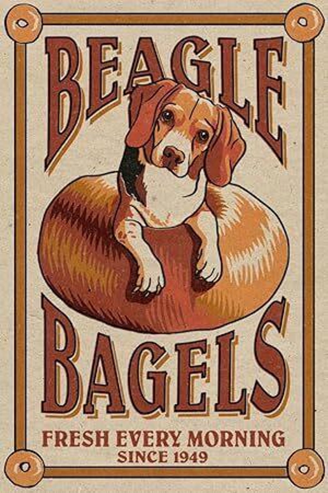 Beagle Bagels - Printable AI Created Hand Crafted One of A Kind ...