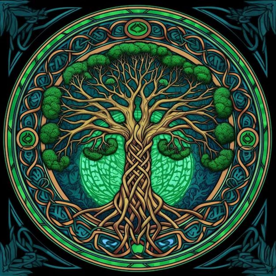 Celtic Tree of Life Print – Nordic Symbol Cottagecore Wall Art (digital ...